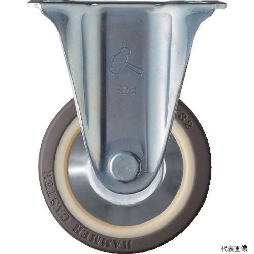 【特長】 ●旋回式400S/419Sと併用できる、高品質な固定式大型キャスターです。 【用途】 ●重量物運搬用。 【仕様】 ●許容荷重(daN)：100 ●許容荷重(kgf)：102 ●車輪径D(mm)：100 ●車輪幅(mm)：32 ●取...