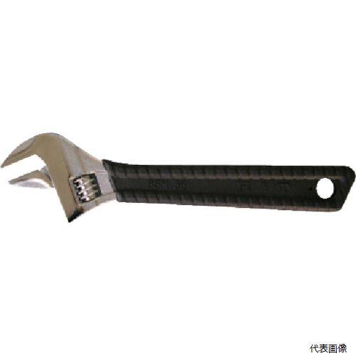 【特長】 ●軽く、薄く、大きな口開きです。 ●手に優しい天然ゴムグリップです。 【用途】 ●狭い箇所でのナットの締め付け等 【仕様】 ●全長(mm)：250 ●最大口開き(mm)：36 ●色：ブラック ●先端厚さ(mm)：11.5 【材質／...