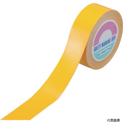【特長】 ●粗面にもよくなじむ特殊な粘着剤を使用しています。 ●接着力が強力で、汚れにくく、耐摩耗性・耐久性に優れた厚手タイプです。 ●幅のみ別作品製作が可能です。 【用途】 ●屋内用。 ●工場、駐車場、病院などの構内区画ライン標示に。 【...