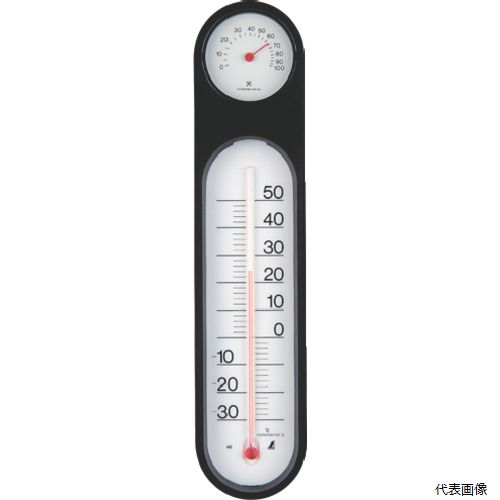 【特長】 ●健康管理や省エネに役立ちます。 ●カラフルでシンプルなデザインです。 【用途】 ●温度と湿度の測定 ●測定温度範囲(℃)：-30〜50 ●温度最小表示(℃)：2 ●色：ブラック ●測定湿度範囲(%RH)：30〜80 ●湿度最小表...
