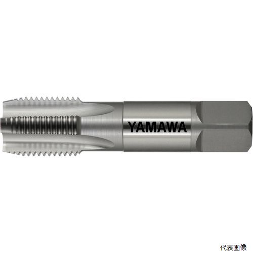 【特長】 ●ISOの形状規格に準拠した管用平行ねじ用ハンドタップです。 ●管用テーパおねじR（PT）とのはめあいに使用されます。 【用途】 ●被削材：低炭素鋼、中炭素鋼、高炭素鋼に。 【仕様】 ●精度：JIS2級 ●呼び寸法：1/4 ●山数...