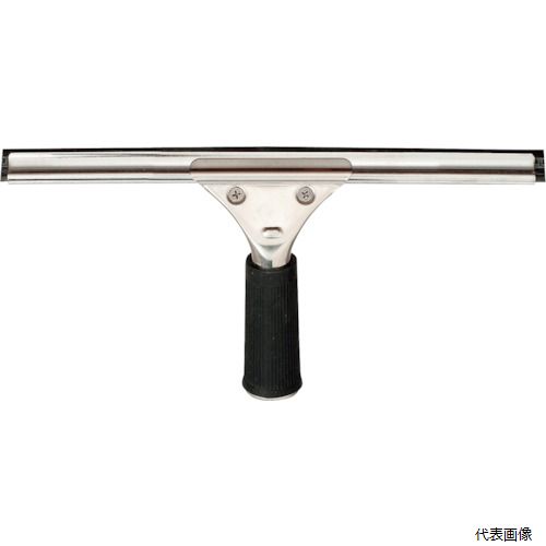 【特長】 ●業務用（プロ用）ゴムを採用しています。 ●ハイポール(別売)を使えば、高所の作業も可能です。 ●ステンレス製水切りお買い得タイプです。 【用途】 ●窓掃除に。 【仕様】 ●幅(mm)：300 【材質／仕上】 ●フレーム：ステンレ...