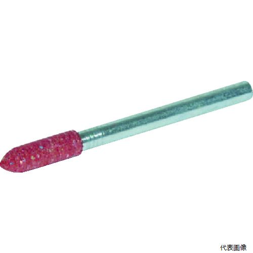 【特長】 ●従来のゴム砥石の使い勝手そのままに、砥石部を砲弾型に成型しました。 ●ドレス加工不要でそのまま使用できます。 【用途】 ●入り組んだ形状や、角になった部分の細かい作業に。 【仕様】 ●粒度(#)：80 ●外径(mm)：4 ●幅(...
