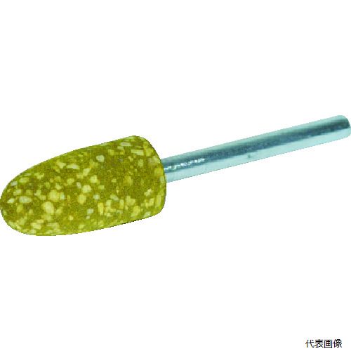 【特長】 ●従来のゴム砥石の使い勝手そのままに、砥石部を砲弾型に成型しました。 ●ドレス加工不要でそのまま使用できます。 【用途】 ●入り組んだ形状や、角になった部分の細かい作業に。 【仕様】 ●粒度(#)：220 ●外径(mm)：10 ●...