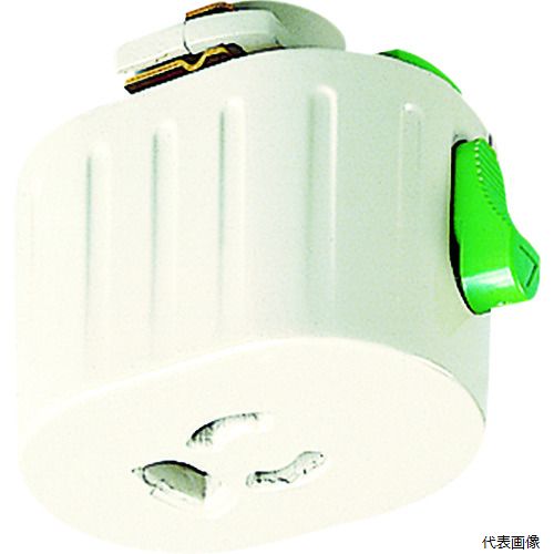 【特長】 ●下段の2P回路用抜け止めコンセントプラグです。 【仕様】 ●定格：接地2P15A125V抜止め ●幅(mm)：42 ●長さ(mm)：60 ●厚さ(mm)：51 ●色：クリームグレイ 【注意】 ●ファクトライン30には、アースの取...