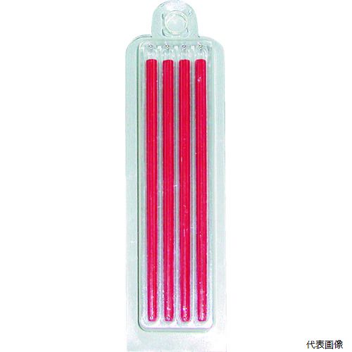 【特長】 ●ソフトカラー鉛筆ホルダー専用の替芯です。 【用途】 ●工業用素材・部品へのマーキング用。 【仕様】 ●色：赤 ●芯径(mm)：3.8 ●奥行(mm)：11 ●高さ(mm)：136 ●幅(mm)：11 ●筆記線幅(mm)：1〜3 ...