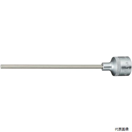 【特長】 ●超ロングタイプのため、今まで作業できなかった奥深い箇所の六角穴付ボルトの着脱に便利です。 ●早回しに便利なローレット加工仕上げです。 【仕様】 ●差込角(mm)：12.7 ●対辺寸法(mm)：4 ●ビット長さ(mm)：118 ●...