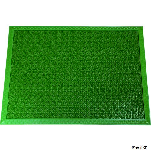 【特長】 ●表面のブラシが靴底に付いた泥や砂をしっかり落とします。 ●落とした泥や砂はマット内に留まるためマットしたの床を汚しません。 【用途】 ●屋外用玄関マット。 ●泥落としマット 【仕様】 ●色：グリーン ●サイズ長辺(mm)：600...