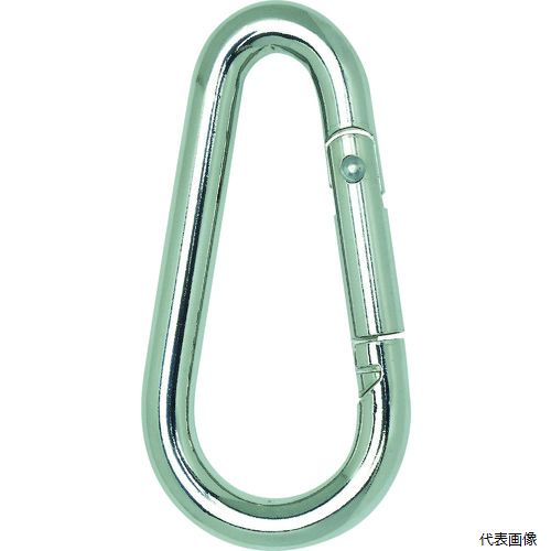 【特長】 ●国内製造の高品質なカラビナです。 ●手作業で最終調整をしているので、滑らかな開閉を実現しています。 ●素手にも優しいニッケルメッキ仕上げです。 ●アルミ合金製に比べて耐摩耗性に優れています。 【用途】 ●チェーン・ワイヤ・ロープ...