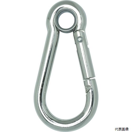 【特長】 ●国内製造の高品質なカラビナです。 ●手作業で最終調整をしているので、滑らかな開閉を実現しています。 ●素手にも優しいニッケルメッキ仕上げです。 ●アルミ合金製に比べて耐摩耗性に優れています。 【用途】 ●チェーン・ワイヤ・ロープ...