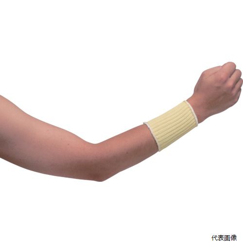 【特長】 ●耐切創手袋と併用で、手先から手首・腕までしっかりガードできます。 【用途】 ●機械組立。 ●金属加工。 ●自動車関連。 【仕様】 ●色：イエロー ●耐切創レベル：ISO13997切創抵抗値12.42N ●幅(cm)：7.5 ●長...