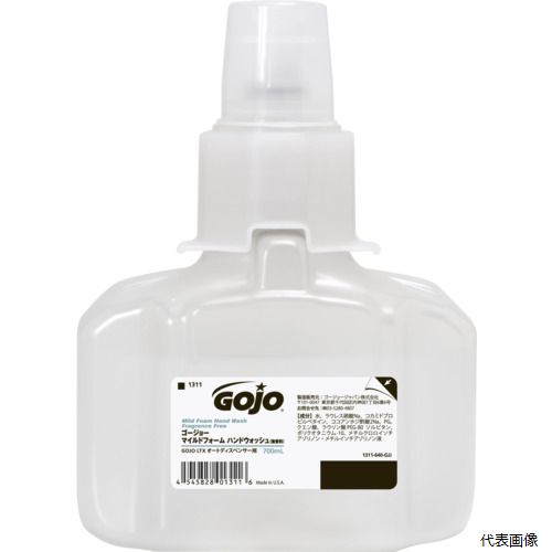 【特長】 ●とても柔らかな泡状の石鹸です。 【用途】 ●手指・皮膚の洗浄 【仕様】 ●容量(ml)：700 ●香り：無香料 ●幅(mm)：129 ●奥行(mm)：91 ●高さ(mm)：176 ●適合機種：1380・1388 ●化粧品：化粧品...