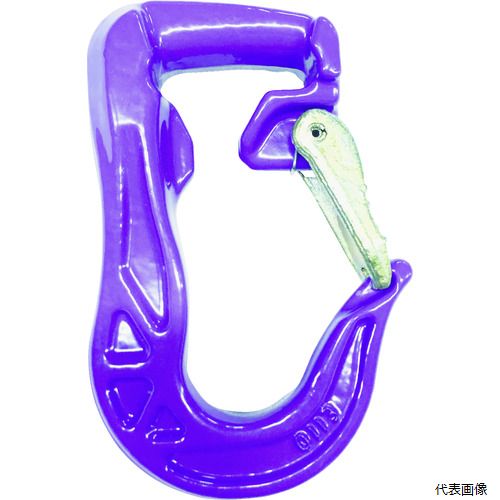 【特長】 ●ベルト、ラウンドスリングにワンタッチ接続が可能です。 ●強靭な鍛造ラッチを使用しています。 ●余計な肉をそぎ落としたスケルトン構造を採用しています。 ●使用荷重が一目で分かるように、フックを色分けしています。 【用途】 ●ベルト...