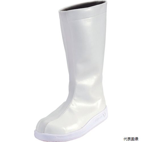 【特長】 ●水・油などのある床面で滑りにくいです。 ●インソールは通気穴付で蒸れにくく、抗菌防臭加工を施しているので快適です。 ●つま先ワイドで履き心地良好です。 ●先芯入り長靴の半分の軽さです。 ●生活防水です。 【用途】 ●食品工場、厨...