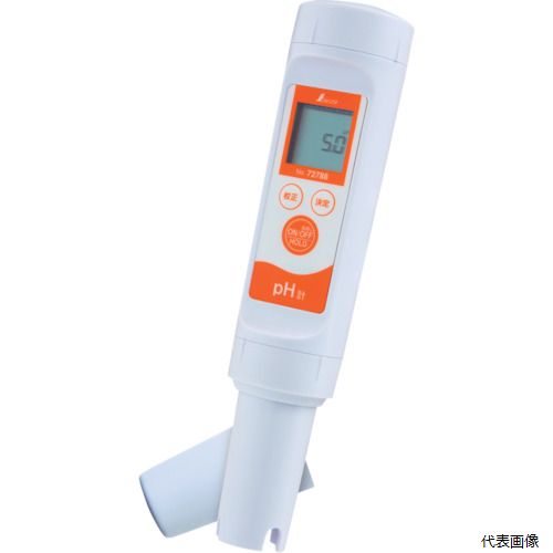 【特長】 ●コンパクトで携帯に便利です。 ●防水構造なので水に濡れても安心して使用できます。 【用途】 ●プールの水質検査に。 ●水耕栽培や土壌のpH管理。 ●測定範囲(pH)：1〜14 ●分解能(pH)：0.1 ●表示範囲(pH)：1.0...