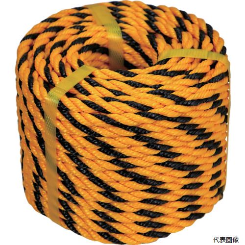 【特長】 ●工事現場などにおいて、安全標識、または区画整理用として使用できる、廉価版の黒黄色の2色のトラロープです。 【用途】 ●立入禁止・危険区域の表示。 ●色：黄/黒 ●線径(mm)：9.0 ●長さ(m)：30 ●包装形態：バンド掛巻 ...