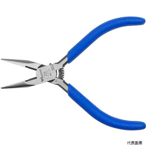 【特長】 ●先端で細かい加工や線材の切断に使用できます。 【仕様】 ●全長(mm)：124 ●切断能力(mm)銅線：φ2.0 ●切断能力(mm)軟鉄線：φ1.6 ●ばね付 ●先端部ギザ付 ●mini‐toolsミニラジオペンチ 【材質／仕上...