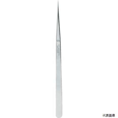 【特長】 ●超精密ピンセットです。 ●非磁性・耐酸性です。 【用途】 ●多種多様な小物の保持に。 【仕様】 ●全長(mm)：140 ●幅(mm)：8 ●先端形状：スリム直型 ●先端幅(mm)：0.20 【材質／仕上】 ●ステンレス(SUS3...