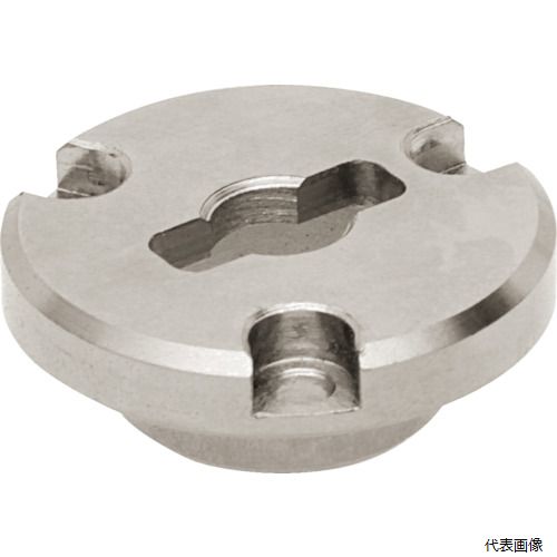 【用途】 ●サムターンクランパー用カムケース。 【仕様】 ●適合ベース厚さ(mm)：10超え ●寸法(mm)Dp：21 ●寸法(mm)D1：14 ●寸法(mm)d：5 ●寸法(mm)D：25 ●寸法(mm)H1：4.5 ●寸法(mm)M1：...