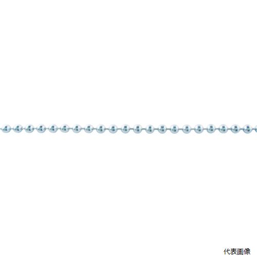 【特長】 ●チェーン自体によりもどし機能があるため、ねじれません。 【用途】 ●水栓用、プレートの吊り下げなど。 【仕様】 ●全長(m)：5 ●玉径(mm)：2.3 ●使用荷重(kN)：0.02 【材質／仕上】 ●真鍮(C2720) ●表面...