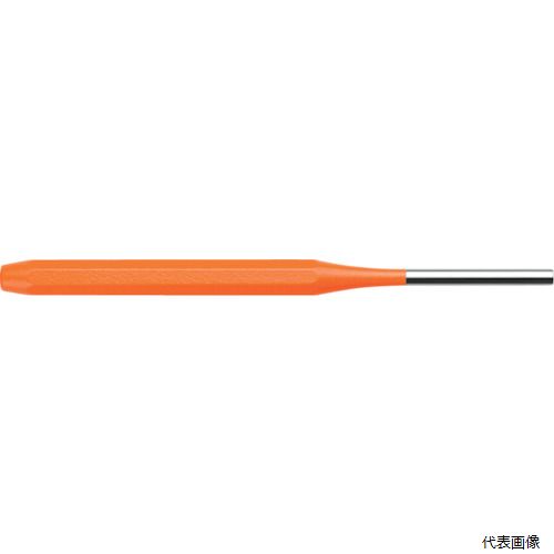 【特長】 ●色ごとにサイズ認識が可能です。 【用途】 ●ピンの抜き差し 【仕様】 ●全長(mm)：150 ●幅(mm)：10 ●先端径(mm)：5 ●色：オレンジ ●軸長(mm)：40 ●サイズ(mm)：5 【材質／仕上】 ●特殊鋼 【入数...