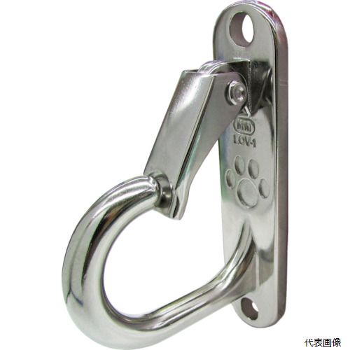 【特長】 ●平面用です。 【用途】 ●壁面・床面・柱などに設置し、犬の係留用などに。 【仕様】 ●吊下荷重(kN)：0.29 ●使用荷重(kN)：0.29 ●D(mm)：9 ●D1(mm)：8.5 ●D2(mm)：12.5 ●H(mm)：6...