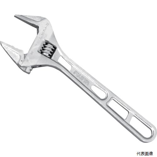 【特長】 ●軽量・薄型タイプかつワイドな開口です。 ●狭い場所でさまざまなサイズのボルトを回すのに最適です。 ●0mmまで閉じるので、小さいものまでしっかりとつかめます。 ●目盛付です。 ●でっぱりが少なく狭い場所でも使いやすくなっています...