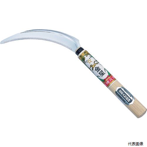 【特長】 ●サビに強く、土ばなれの良いステンレス刃です。 【用途】 ●稲、麦刈り、野菜収穫、草刈りに。 【仕様】 ●刃長(mm)：150 ●刃幅(mm)：30 ●全長(mm)：325 【材質／仕上】 ●刃：ステンレス鋼 ●柄：ポプラ 【入数...