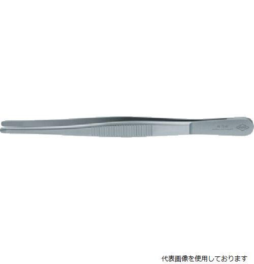 【特長】 ●広い、丸型の先端でしっかりつかめます。 【仕様】 ●全長(mm)：145 ●幅(mm)：15 ●先端形状：直型 ●先端幅(mm)：2.7 ●先端厚さ(mm)：1.3 ●非磁性 ●耐酸性 ●ギザ有 【材質／仕上】 ●ステンレス 【...