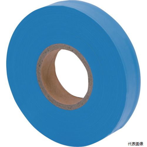 【特長】 ●コンパクトサイズの15mm幅で持ち運びに便利です。 ●巾が15mmなので、大量にご使用の際にもかさばりません。 【用途】 ●目印として。 ●色：ブルー ●幅(mm)：15 ●長さ(m)：50 ●厚さ(mm)：0.09 ●基材：塩...