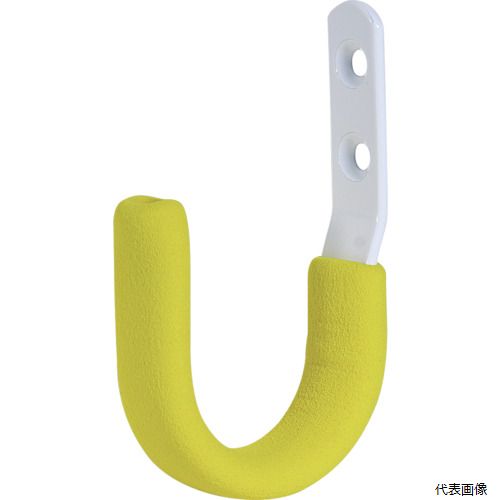 【特長】 ●表面をゴムカバーしていますので、すべり止め効果が抜群です。 【用途】 ●吊り下げ具として 【仕様】 ●幅(mm)：48 ●吊下荷重(kN)：0.05 ●色：イエロー ●使用荷重(kN)：0.05 ●長さ(mm)：77 ●厚さ(m...