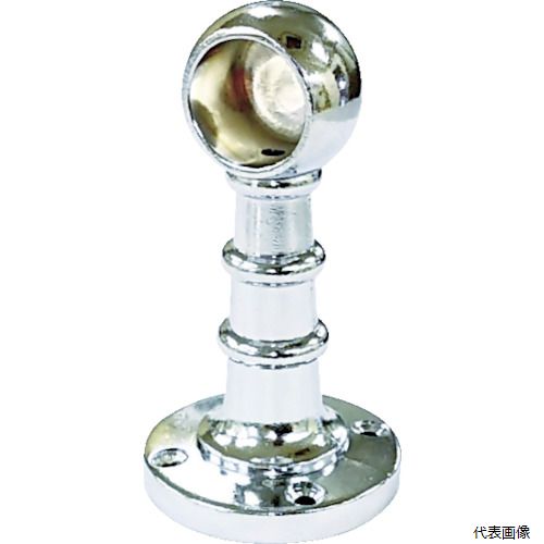 【特長】 ●オーソドックスなパイプ取付金具です。 【用途】 ●大量使用に最適。 【仕様】 ●適合パイプ径(mm)：25 ●C(mm)：86.5 ●B(mm)：70 ●D(mm)：50 ●A(mm)：25.2 ●クロームメッキ仕上げ ●木ネジ...