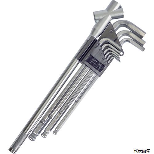 【特長】 ●特殊加工技術により、強靭な耐久性と耐摩耗性があります。 ●ボールポイントで本締めも可能です。 ●トリプルハンドルを使用すれば、通常の4倍の力で締め付けできます。 【仕様】 ●セット内容(本)：10 ●セット内容(mm)：1.5、...