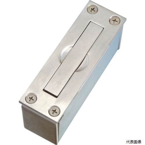 【特長】 ●未使用時には取手が本体の中に納まるので邪魔になりません。 【用途】 ●コンクリートや銅板の溝蓋等に。 【仕様】 ●H(mm)：38.5 ●W(mm)：64 ●ねじ径：M-4 ●A1(mm)：33 ●A2(mm)：20 ●A3(m...