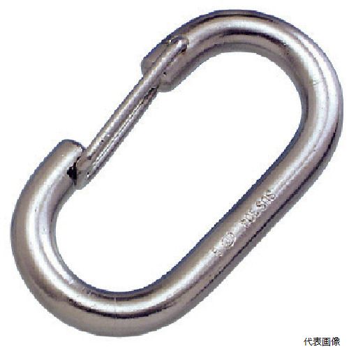 【特長】 ●シンプルな形状のフックです。 【用途】 ●チェーン・ワイヤ・ロープなどの連結や、端末の金具のジョイントに使用します。 【仕様】 ●使用荷重(kN)：0.15 ●D(mm)：4 ●L(mm)：30 ●S(mm)：7 ●W(mm)：...
