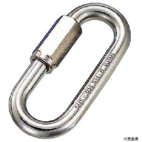 【特長】 ●ナットを回すだけで簡単に開閉できます。 【用途】 ●チェーンなどの端末に取付け、ジョイント金具として。 【仕様】 ●使用荷重(kN)：0.08 ●D(mm)：2 ●L(mm)：21 ●S(mm)：3.5 ●B1(mm)：8 ●B...