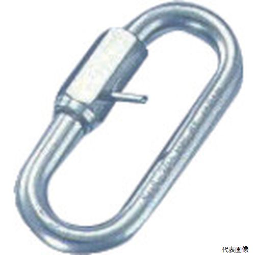 【特長】 ●ピンでロックするので、ナットが外れにくくなっています。 ●再び開くことはできません。 【用途】 ●チェーン・ワイヤ・ロープなどの連結や、端末の金具のジョイントに使用。 【仕様】 ●使用荷重(kN)：0.78 ●D(mm)：5 ●...