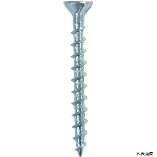【特長】 ●ねじ山の間隔が長く（粗目）ねじの溝が深い電動工具を使って作業する最も一般的な木工用ビスです。 ●頭部下のフレキ加工で木材を切削し、頭浮きを防ぎます。 ●頭が沈み込んで仕上がりがスッキリするフレキ頭です。 ●座ぐりして頭を沈みこま...