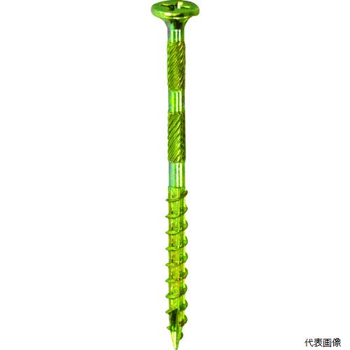 【特長】 ●堅木用ビスです。 ●ローレット加工が堅い木材も強硬突破します。 【仕様】 ●寸法(mm)d：4.2 ●全長(mm)：50 ●ねじ部長さ(mm)：25 ●適合ドライバー：プラスNo.2 ●ローレット：2段 ●頭部径dk(mm)：8...