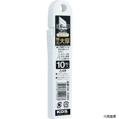 【特長】 ●厚物切断用替刃です。 ●折れ線が通常の2倍です。 【用途】 ●厚物切りに最適 【仕様】 ●刃厚(mm)：0.6 ●刃長(mm)：100 ●適合本体：G-11 ●適合機種：G-11 ●刃厚0.6mm 【材質／仕上】 ●スチール 【...
