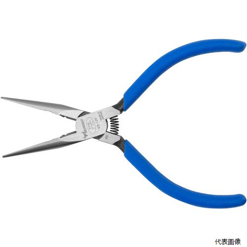 【特長】 ●細長く仕上げているので、電子機器のメンテナンスに最適です。 【仕様】 ●全長(mm)：140 ●切断能力(mm)軟鉄線：φ1.6 ●切断能力(mm)銅線：φ2.0 ●ばね付 ●先端部ギザ付 ●ボルト回し・パイプつかみ用セレーショ...