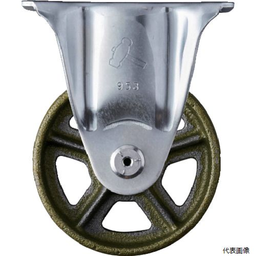 【特長】 ●旋回式キャスターの420S／413Sと併用できる固定式キャスターです。 ●工場、事務所などに多く使用されており、堅牢で安定感もあり重量物運搬用に最適です。 【仕様】 ●許容荷重(daN)：120 ●許容荷重(kgf)：122.4...
