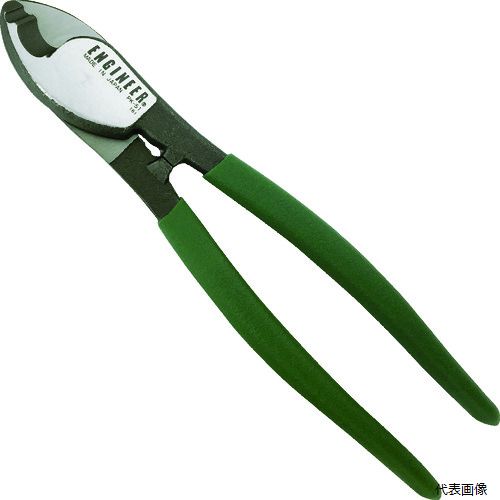 【特長】 ●両側から包み込むように切るため、ケーブルを逃さずカットできます。 ●軽い力で綺麗に切れます。 【用途】 ●VCT線、IV線、VVF線、同軸ケーブルなどの切断に。 【仕様】 ●全長(mm)：212 ●切断能力(mm)ケーブル：φ1...