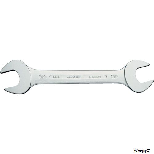 【特長】 ●表面は梨地仕上げで、手になじみやすく、滑りにくい仕様です。 ●ハンドル軸はスリムタイプです。 【仕様】 ●二面幅寸法(mm)：27×30 ●全長(mm)：302 ●厚さ(mm)：9.0 ●クロムメッキ仕上げ 【材質／仕上】 ●ク...