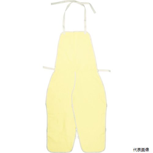 【特長】 ●高機能繊維「ケブラー［［R下］］」を使用しており、刃物や火花から身体を保護します。 ●身体にぴったりとフィットする脚巻きタイプのエプロンなので、動きやすく、作業性に富んでいます。 【用途】 ●切創およびスパッタなどの危険がある作...
