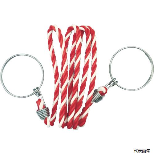 【特長】 ●持ち運び、保管時にかさばりません。 ●両端コーン用リング金具付です。 【用途】 ●コーン専用の間仕切りロープとして。 【仕様】 ●品名：コーン用ロープ ●色：赤／白 ●径(mm)：12 ●長さ(m)：2 ●リング径：90mm ●...