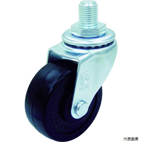 【特長】 ●標準的な小型キャスターで、軽量物運搬用のワゴンやラックなどに最適です。 【用途】 ●台車や家具、什器に。 【仕様】 ●許容荷重(daN)：30 ●許容荷重(kgf)：30.6 ●車輪径D(mm)：50 ●車輪幅(mm)：20 ●...