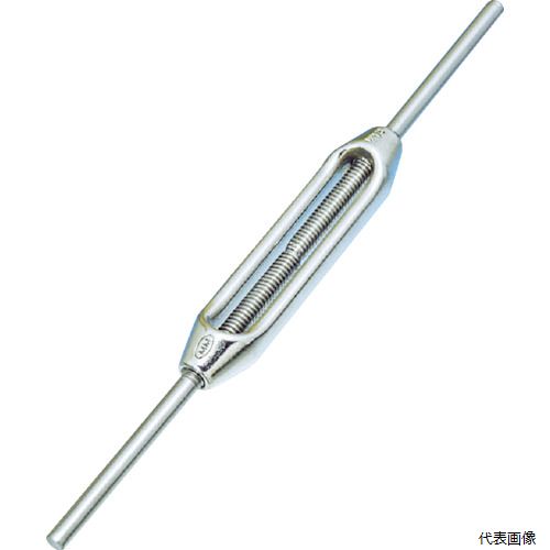 【特長】 ●枠を回転させると、ゆるめたり、締めたりすることができます。 【用途】 ●ワイヤロープの張り具合の調節に。 【仕様】 ●使用荷重(kN)：6.86 ●ねじ径：W1/2 ●L(mm)：200 ●A(mm)：95 ●W(mm)：34 ...