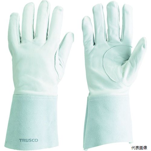 【特長】 ●アルゴン溶接時の微細な溶接作業に適しています。 ●掌部に牛本革を使用する事で細かな作業に対応します。 【用途】 ●アルゴン溶接に。 【仕様】 ●色：ホワイト ●サイズ：フリー ●全長(cm)：30 ●手のひら周り(cm)：22....