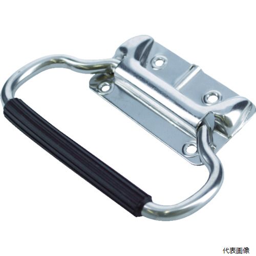 【特長】 ●ゴムグリップ付きでしっかり握れます。 ●ばね付により、振動によるハンドルのガタつきがありません。 【用途】 ●各種コンテナ、業務機器に。 ●各種キャビネットなどに。 【仕様】 ●幅(mm)：88 ●高さ(mm)：47 ●穴径(m...